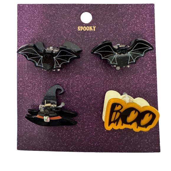 Accessories | Spooky Halloween Hair Clips Bats Witch Hat Boo Vampire ...
